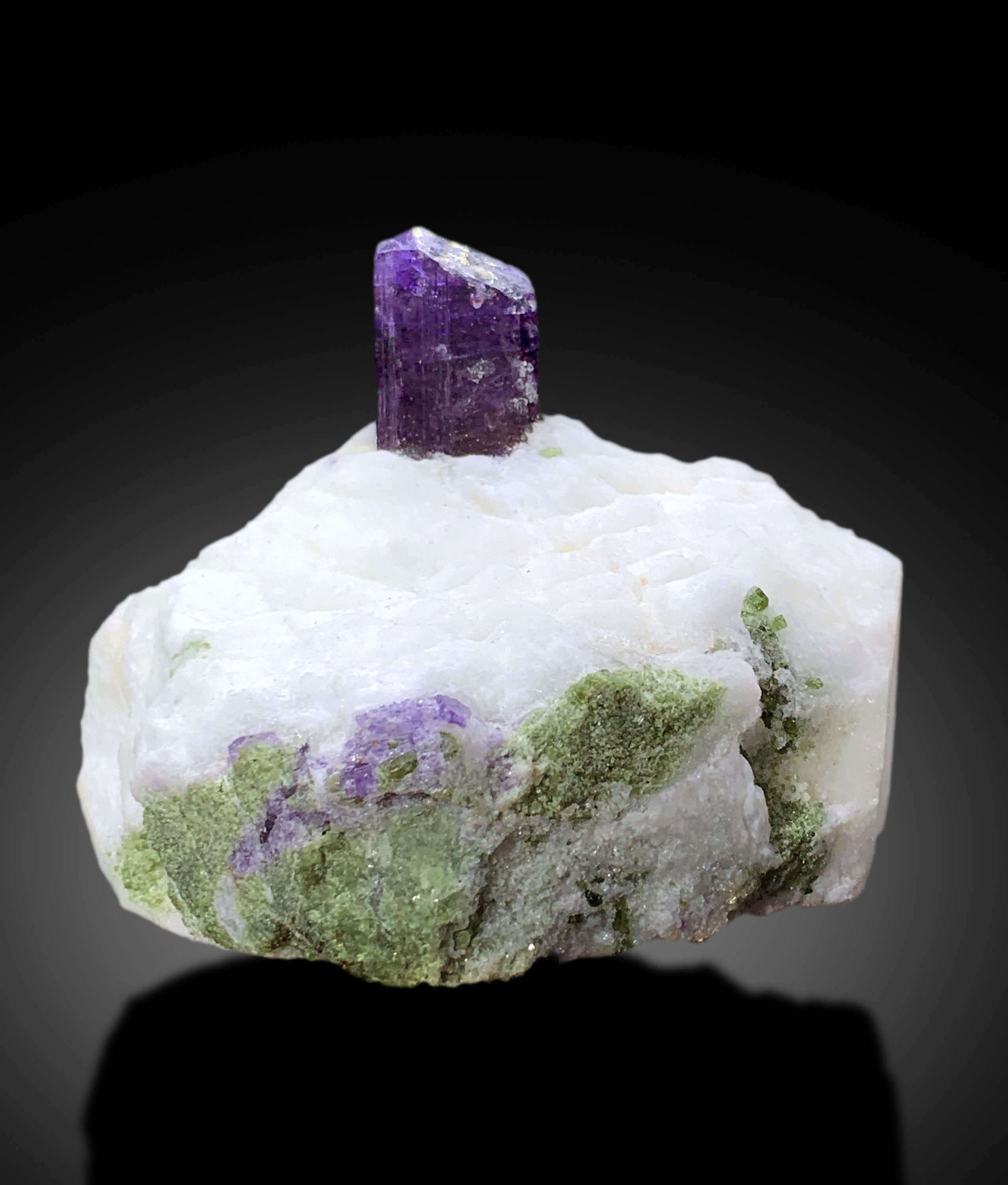 Natural Purple Color Scapolite on Matrix, Scapolite Crystal, Scapolite ...