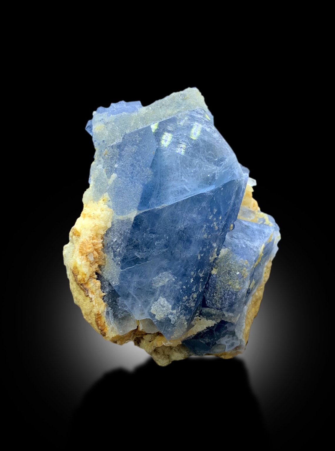 Natural Blue Color Celestine With Yellow Calcite, Celestine Crystals ...