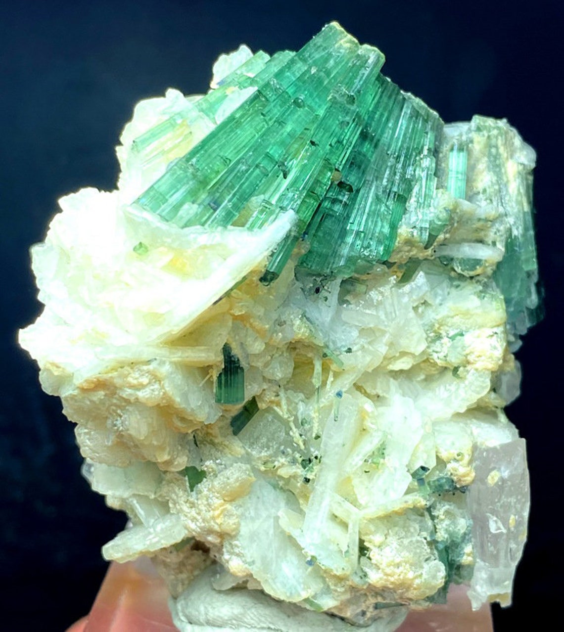 Tourmaline Specimen Blue Tourmaline Crystals With Albite and - Etsy