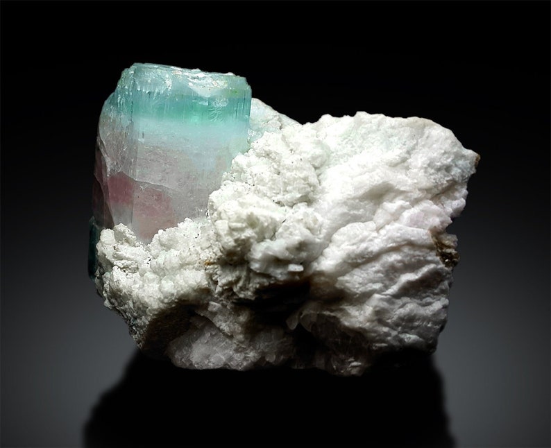 Aquamorganite Bicolor Beryl Crystals Natural Morganite - Etsy