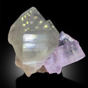 Pink Kunzite Specimen, Kunzite Crystal on Quartz, Natural Kunzite ...