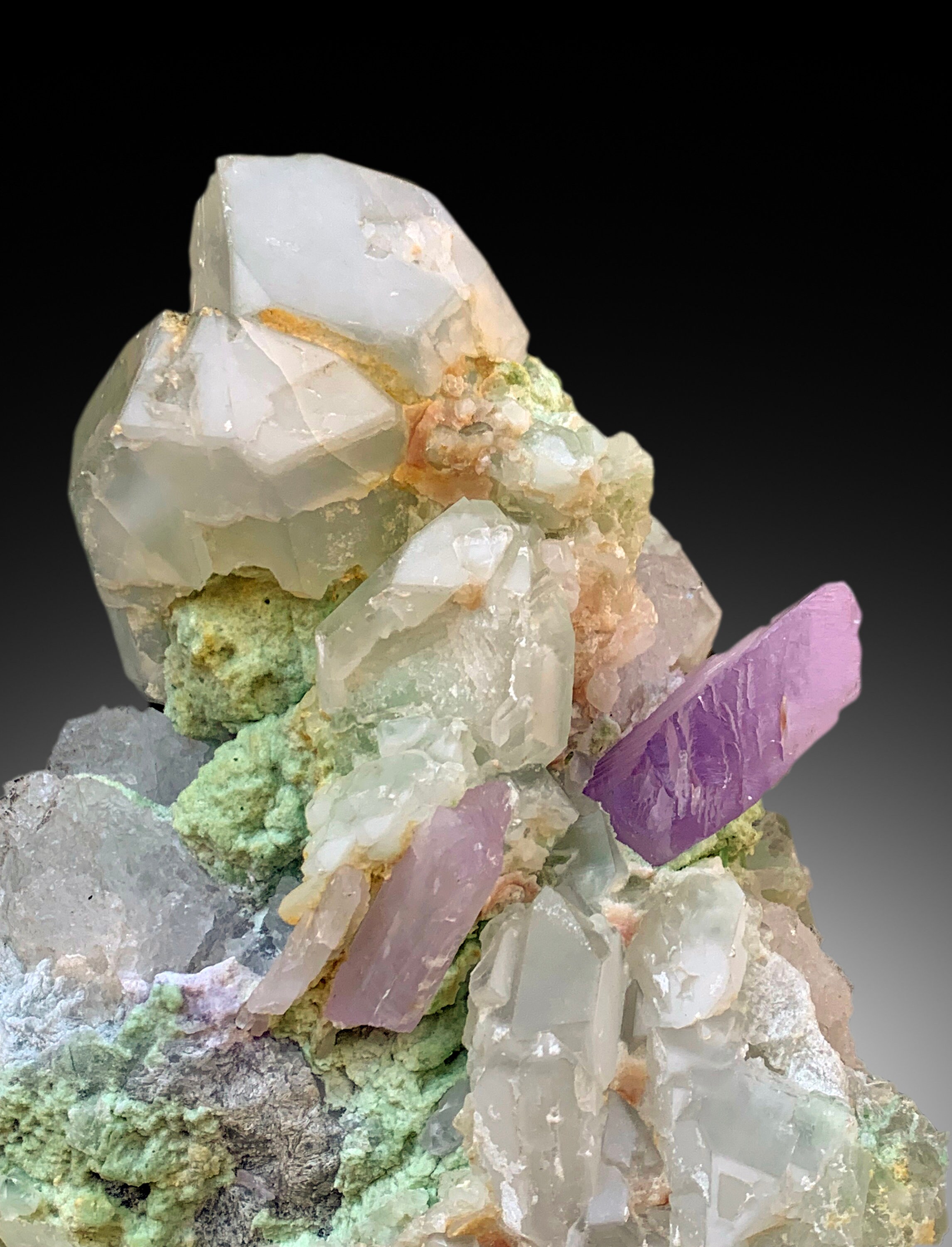 Natural Pink Kunzite Crystals With Rare Pollucite, Tourmalines and ...