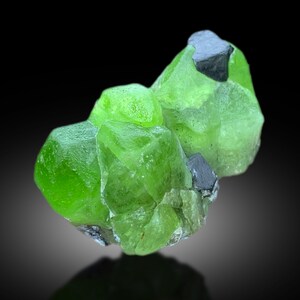 Lush Green Peridot With Magnetite, Peridot Crystals, Raw Mineral ...
