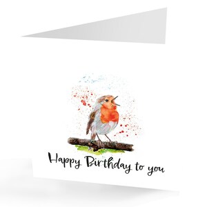 Cute 'happy Birthday to You' Robin Card. Great Robin Greetings Card for ...