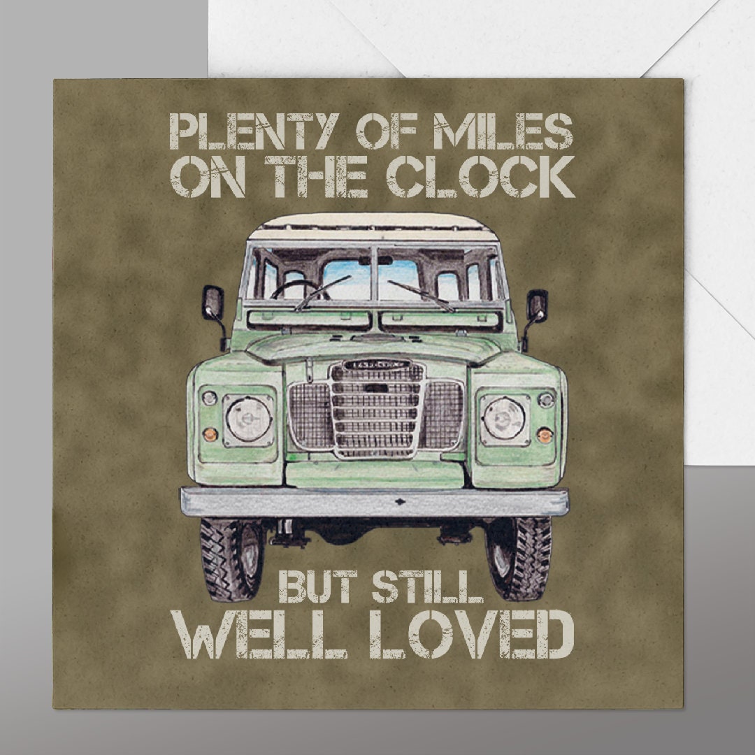Classic Land Rover Card. Land Rover Birthday Card.funny Land Rover Card ...