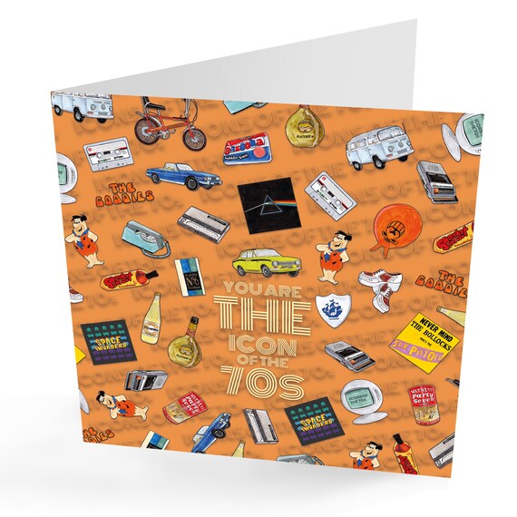 1970's You Are THE Icon of the 70's Retro Card. | Etsy UK