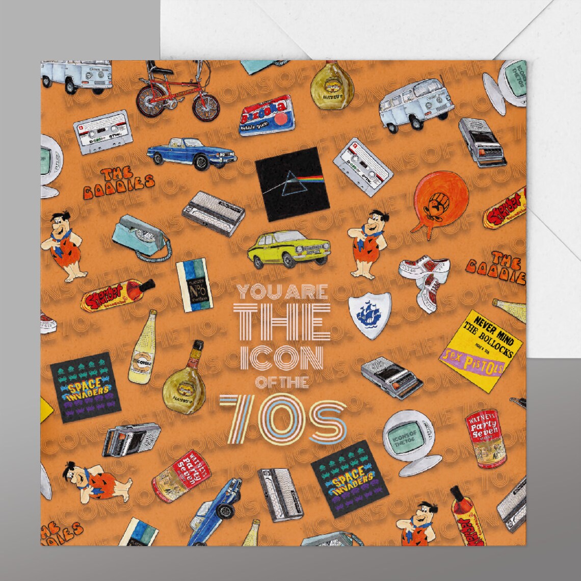 1970's You Are THE Icon of the 70's Retro Card. Birthday or Fathers Day ...