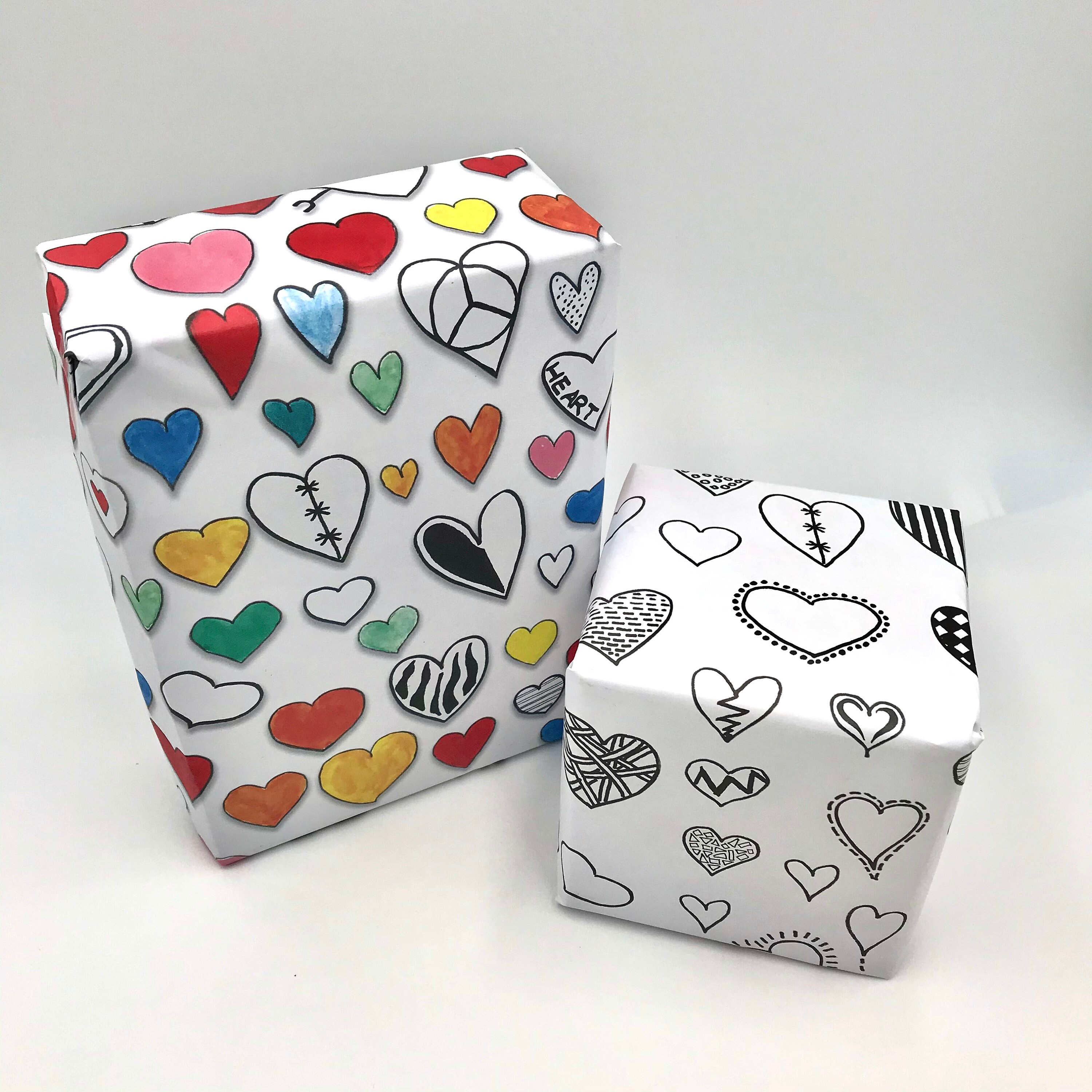 Hearts Gift 8 Piece Gift Wrap Set. Complete Set: 2 X Luxury - Etsy UK