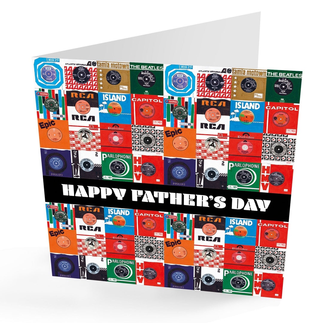 Fathers Day Retro Record Sleeves Card. Vinyl Record Sleeves. Dad ...