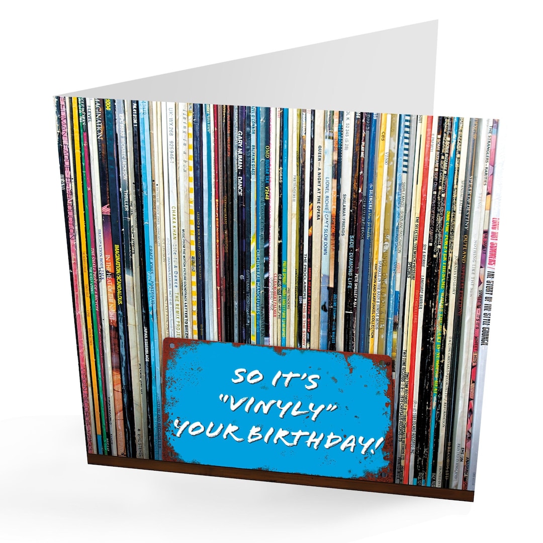 Vinyl Albums Birthday Card. Happy Birthday Vinyl Record - Etsy