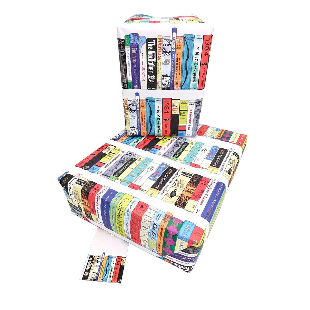 Stunning Book Wrapping Paper, Great Books Gift Wrap, All Hand Painted ...