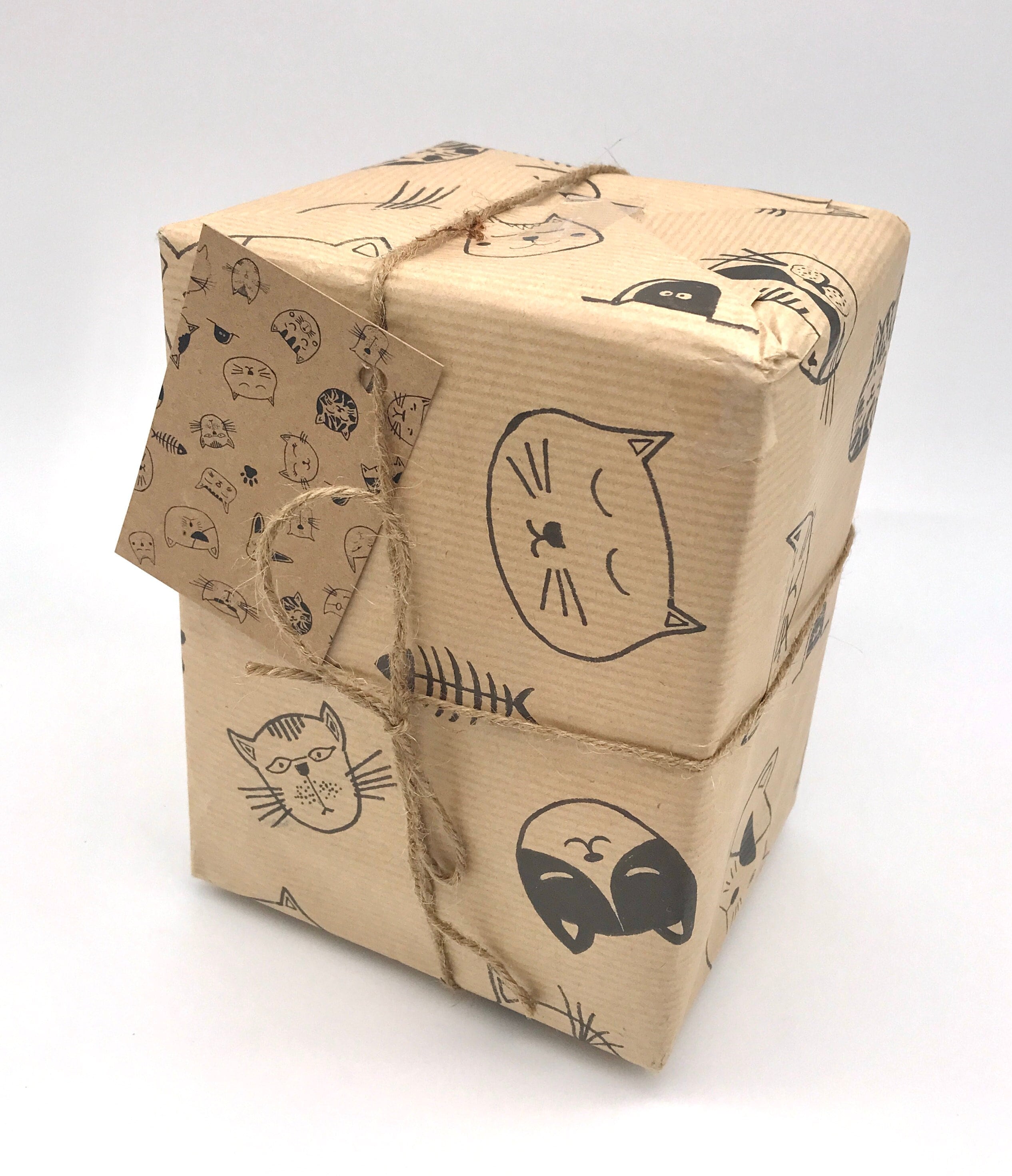 Cute Cat Wrapping Paper & Tag. High Quality 100% Recyclable - Etsy UK