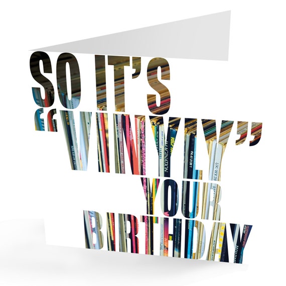 Fun Happy Birthday Vinyl Record Card. Amusing Vinyl Birthday - Etsy
