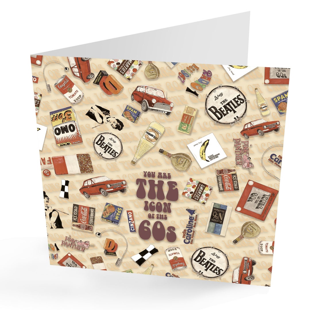 1960's You Are THE Icon of the 60's Retro Card. - Etsy UK