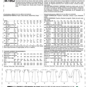 Misses' Loose-fitting Unlined Dresses - Mccall's Sewing Pattern M7862 ...
