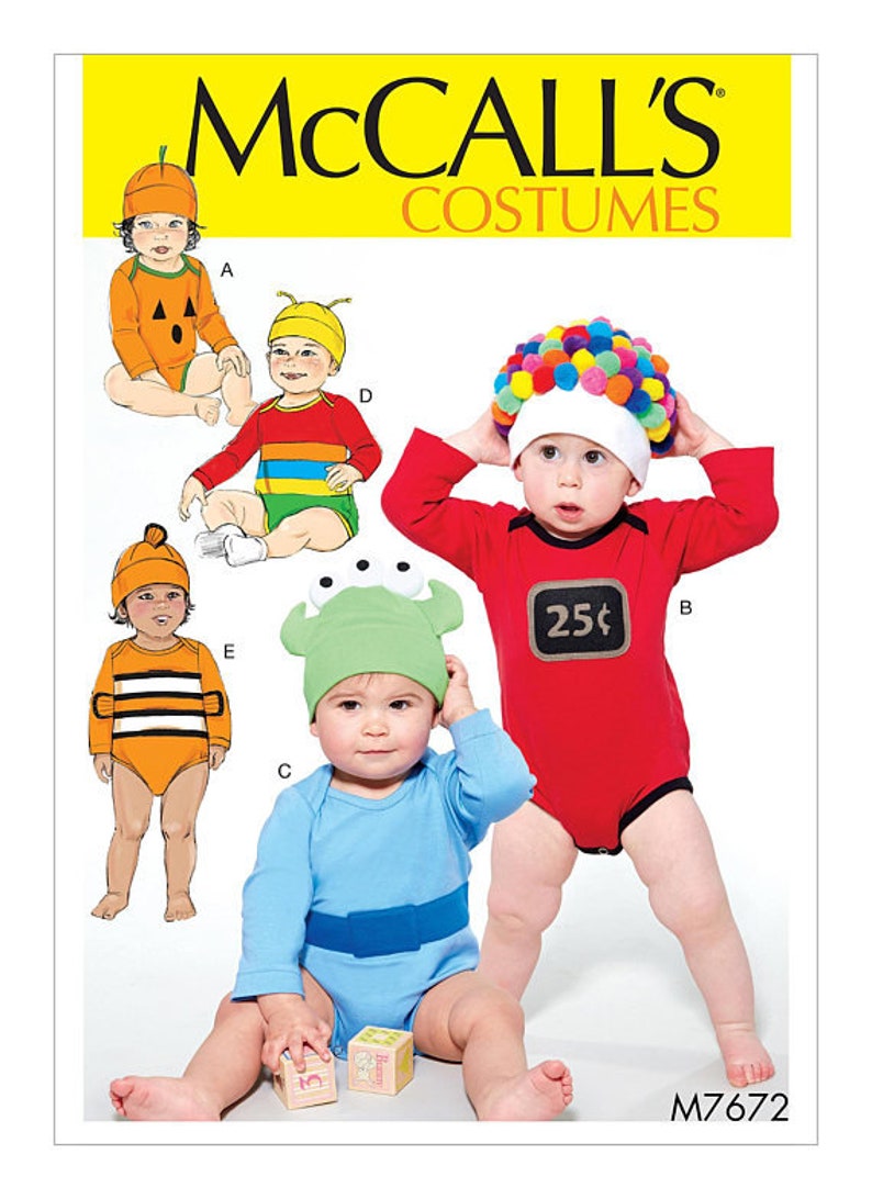 OUT OF PRINT - Infants' Costumes - Mccall's Sewing Pattern M7672 - Etsy