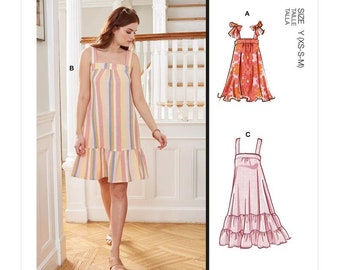 Misses/womens' Dress in Stretch Knit With Side Gathers Mccall's Sewing ...