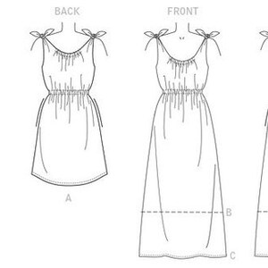 Misses' Shoulder Tie Summer Sundress - Butterick Sewing Pattern B6205 ...