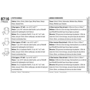 Stuffed Animals Sewing Pattern Stuffed Bears, Cats and Dogs Simplicity ...