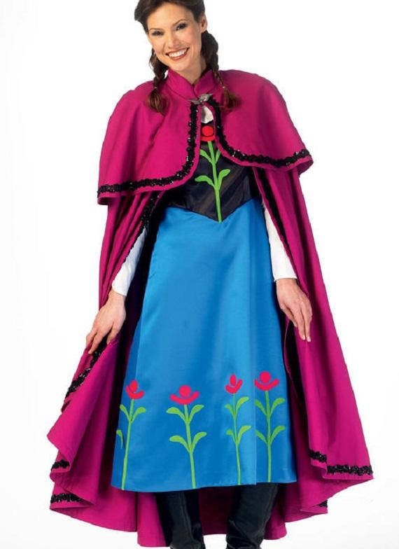 Frozen Costumes Pattern With Dresses for Elsa and Anna in Girls' or ...