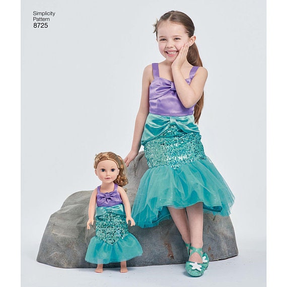 Disney Ariel Child's Costume and Matching 18 | Etsy