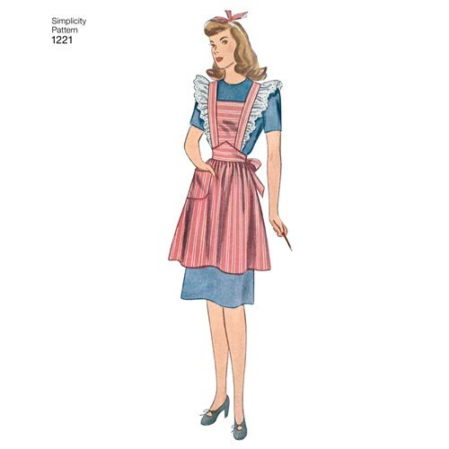 Misses' 1940s Vintage Aprons Simplicity Pattern 1221 | Etsy
