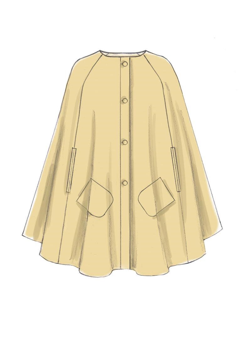 Easy Sew Misses' Hooded, Collared or Collarless Capes and Belt - 5 Cape ...