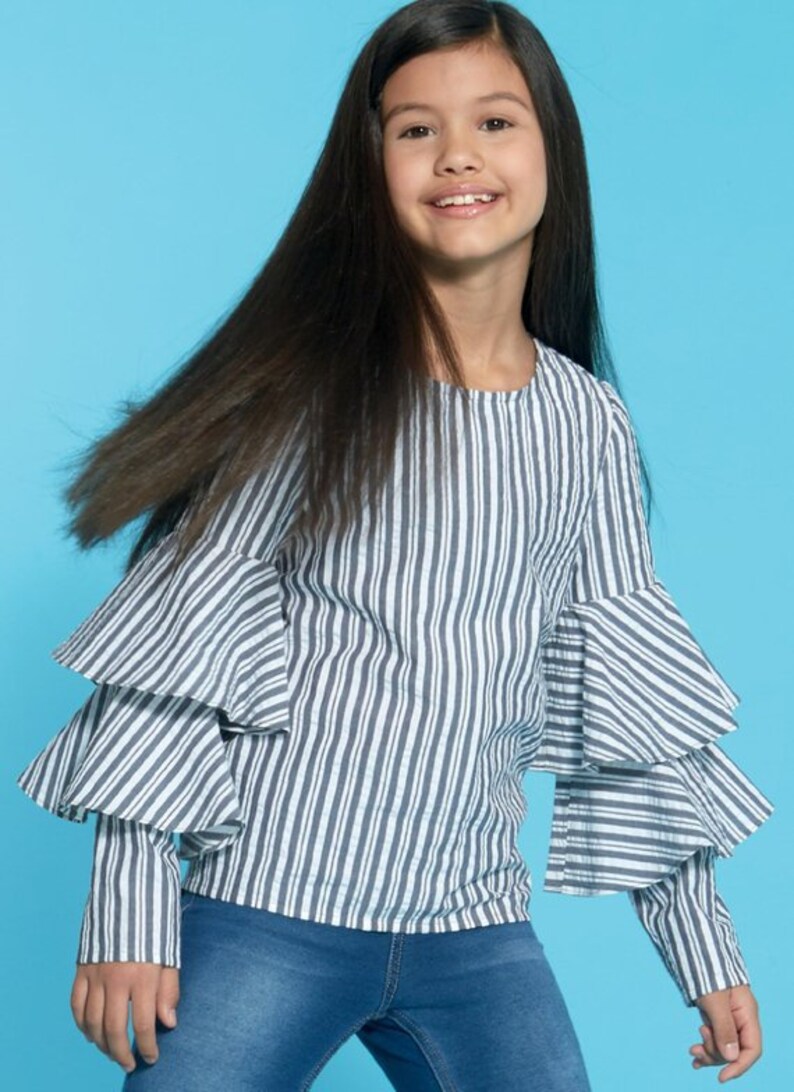 Children's/girls' Tops, Girl’s Pullover Tops With Great Sleeve ...