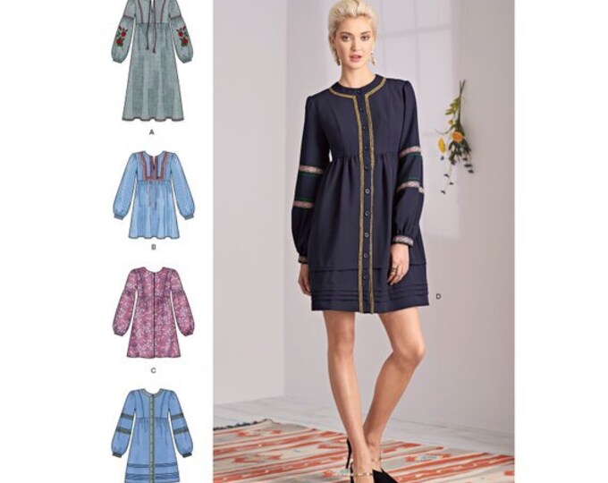 Pullover Dress or Mini-dress and Button Front Dress in Two - Etsy