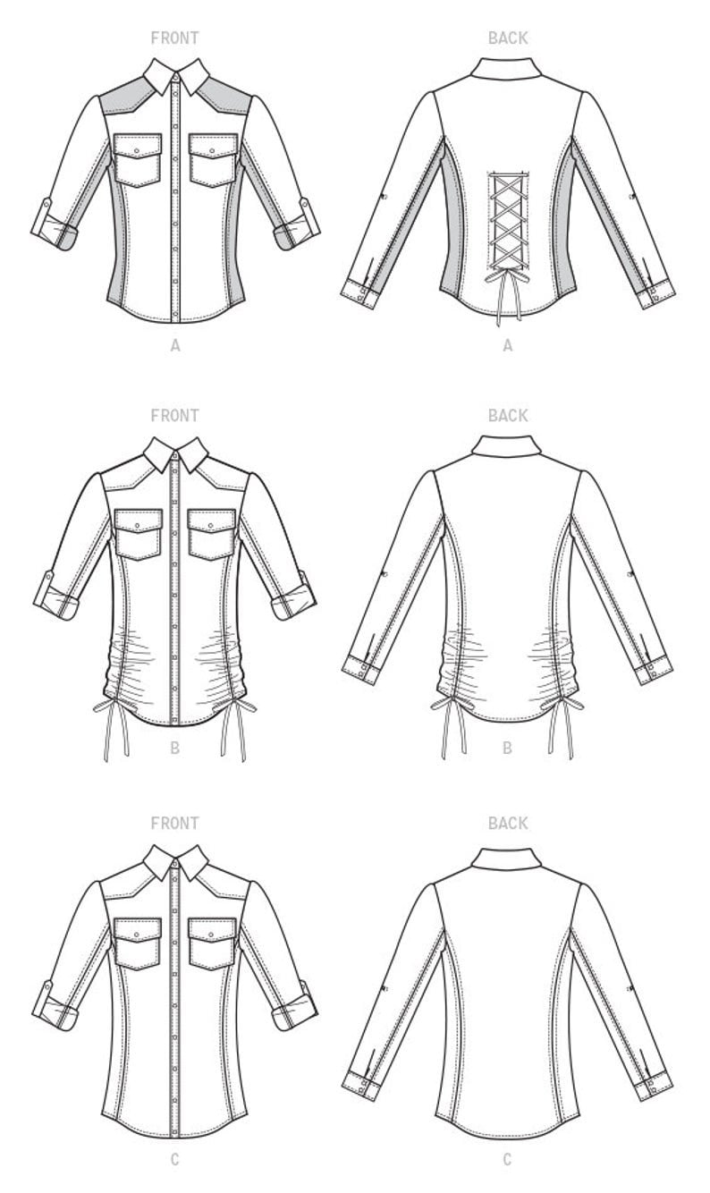 Misses' Fitted Shirts Mccall's Sewing Pattern M8027 - Etsy