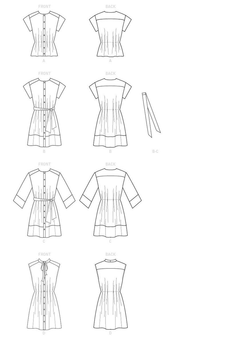 OUT OF PRINT - Misses' Loose Fitting Button Front Tops and Dresses ...
