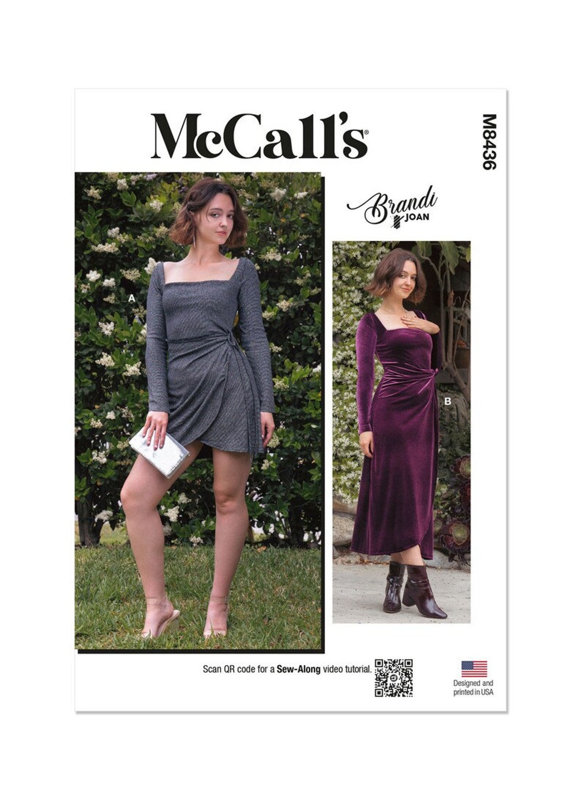 Misses' Knit Dress in Two Lengths by Brandi Joan - Mccall's Sewing ...