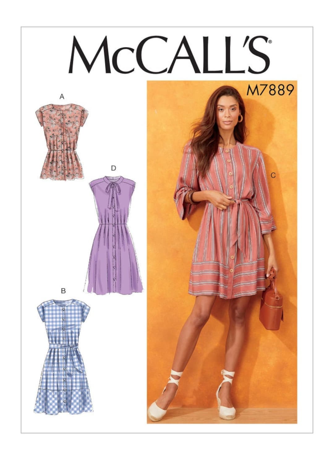 OUT OF PRINT - Misses' Loose Fitting Button Front Tops and Dresses ...