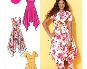 Misses' Gathered-waist, Scoopneck Dresses Designed for the Beginner ...
