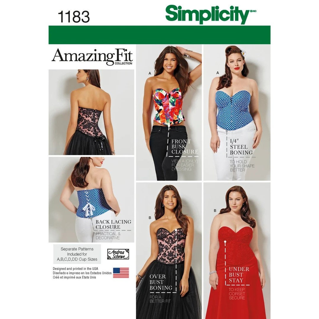 Misses' and Plus Size Corsets - Simplicity Sewing Pattern 1183 - Etsy