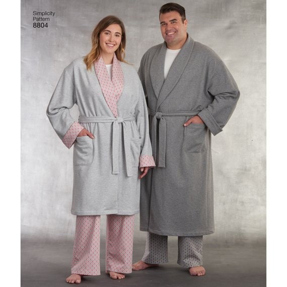 Women's Plus Size and Men's Robe in Two Lengths and | Etsy