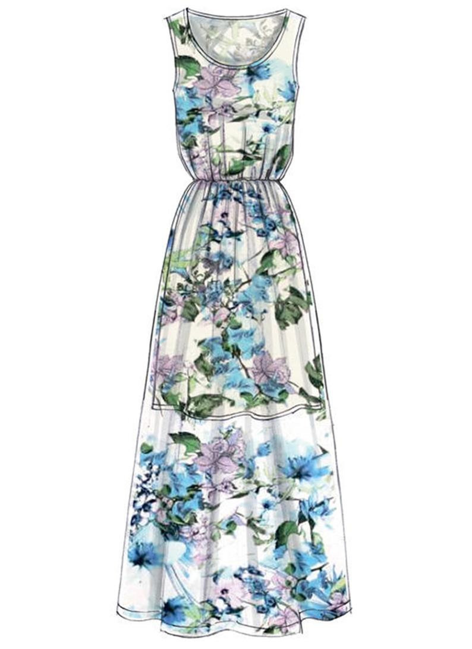 Misses' Gathered-Waist Scoopneck Dresses Designed For | Etsy