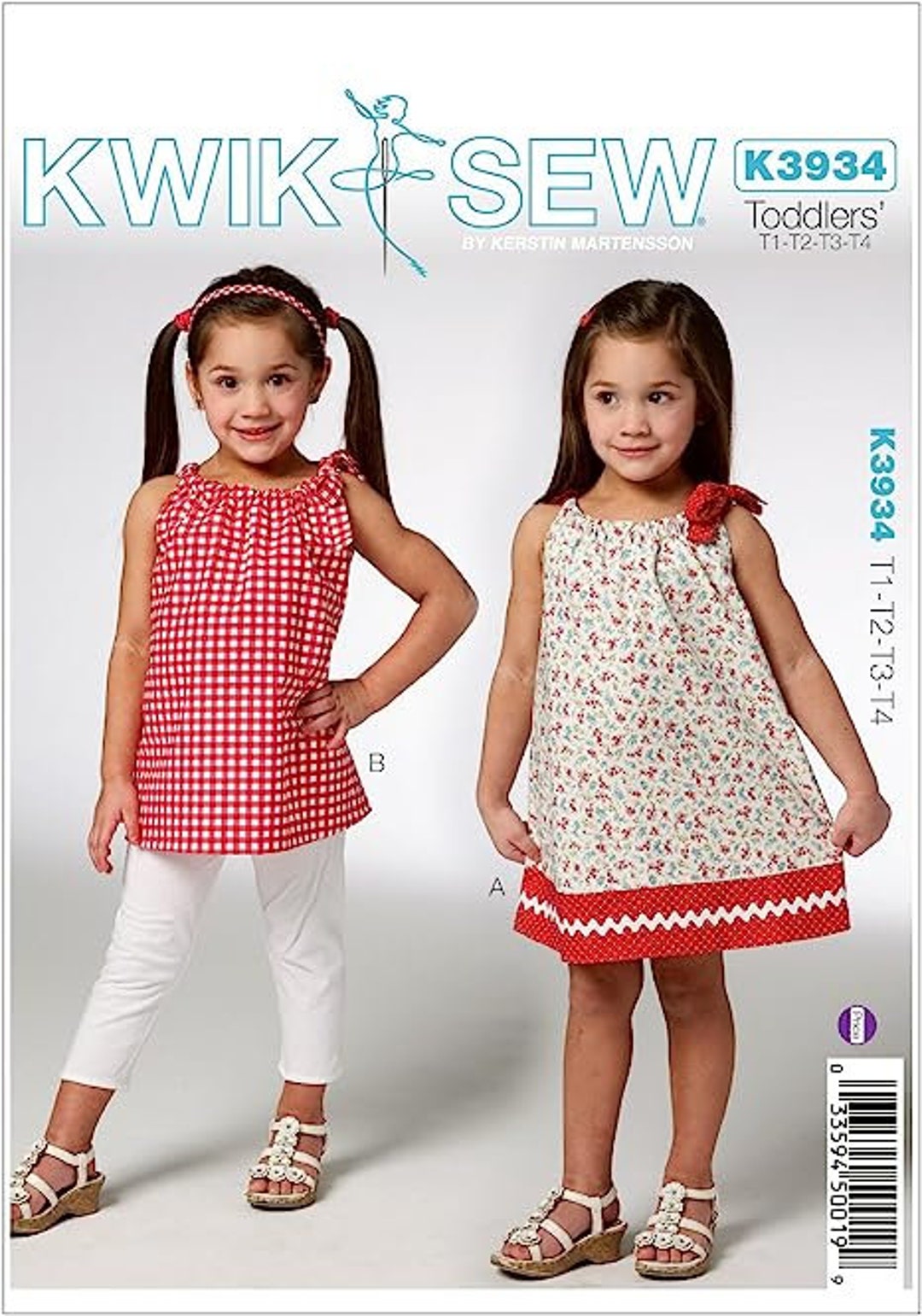 OUT OF PRINT - Toddlers' Gathered-neck Dress and Tunic - Kwik Sew ...