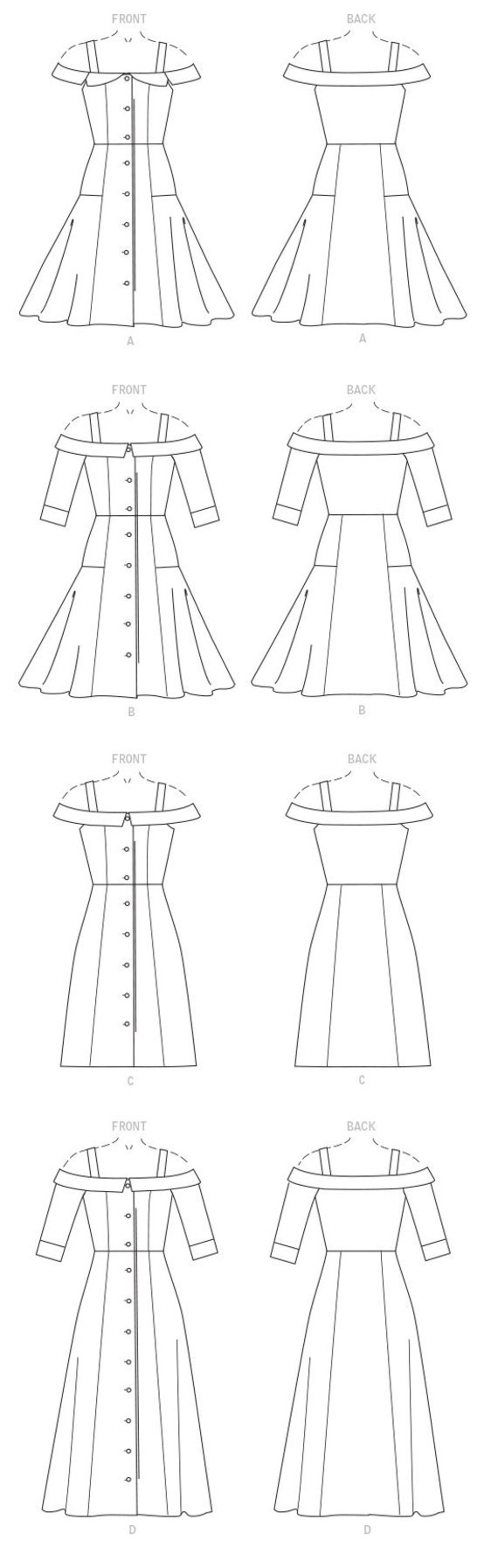 OUT OF PRINT - Misses' Close-fitting, Button Front Dresses - Mccall's ...