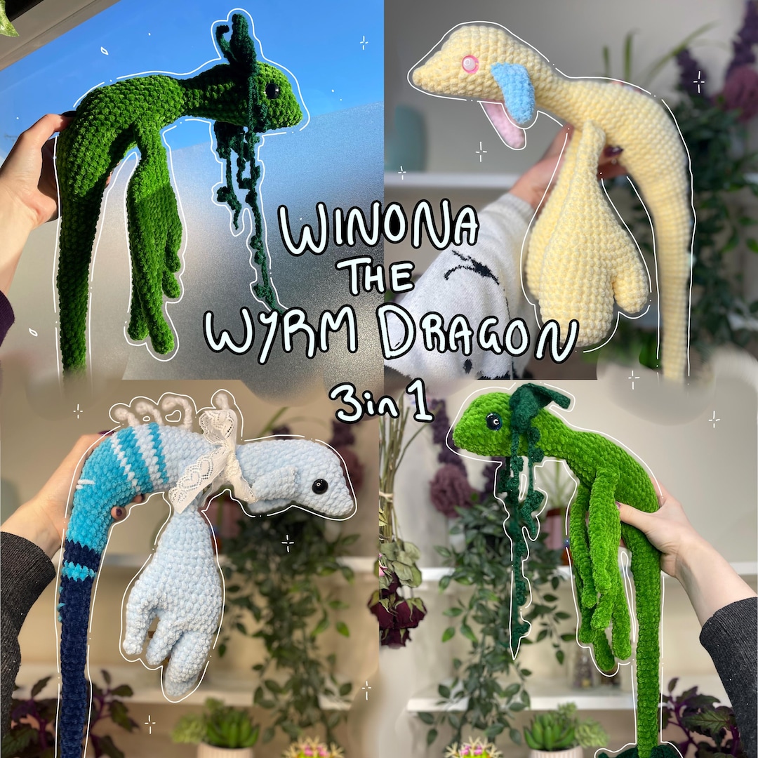 Winona the Wyrm Dragon - 3in1 Crochet Pattern (PDF Digital Download ...