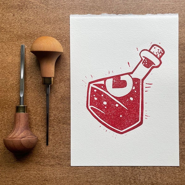 Linocut Art Print - Etsy