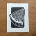 Watermelon Linocut Print | Handmade Fruit Art | 6x9 Inch Original Print ...