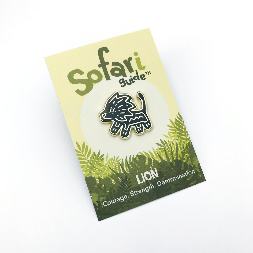Sofari Guide: Lion Lion Enamel Pin Animal Pin Animal Lapel - Etsy