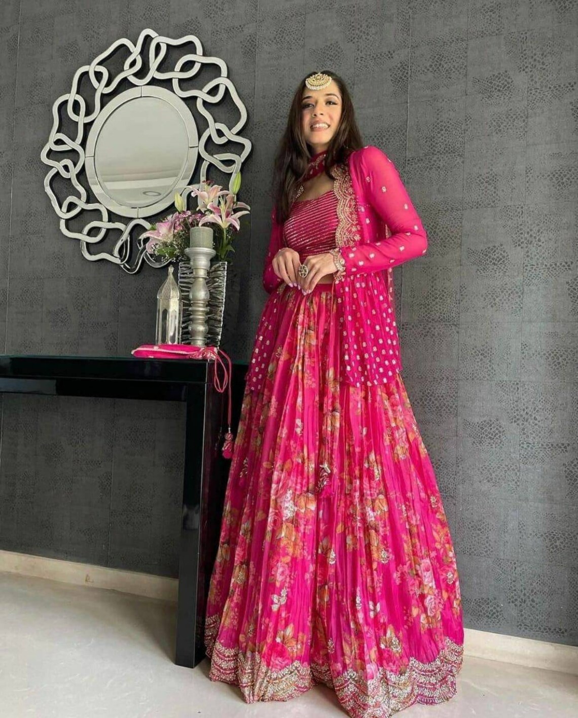 Designer Lehenga Choli Long Jacket Blouse Indian Pakistani - Etsy