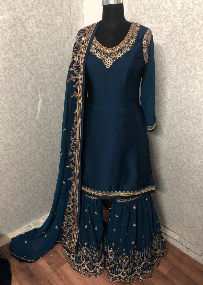 Kurta Sharara Set Punjabi Suit Pakistani Suit Bridesmaids | Etsy Kurta Sharara Set Punjabi Suit Pakistani Suit Bridesmaids | Etsy