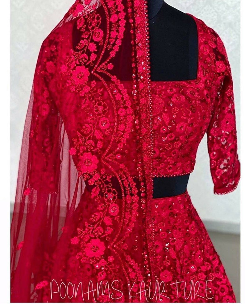 Designer Red Bridal Lehenga Choli Indian Pakistani Wedding - Etsy