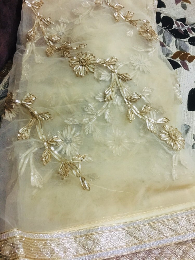 Golden Dupatta Golden scarf indian suit scarf Indian dupatta | Etsy