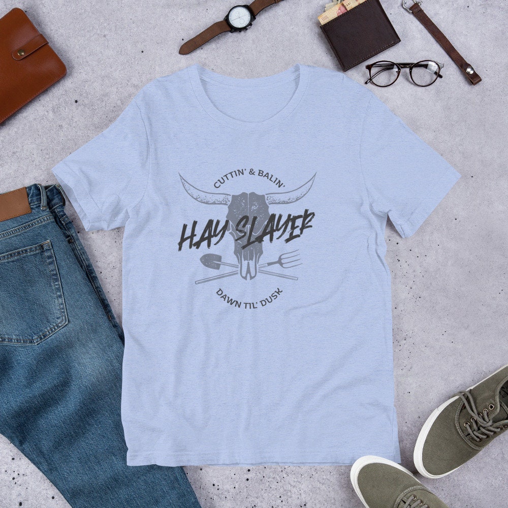 Hay Slayer Short Sleeve Unisex Tshirt, Farm Shirt, Farmer Shirt ...