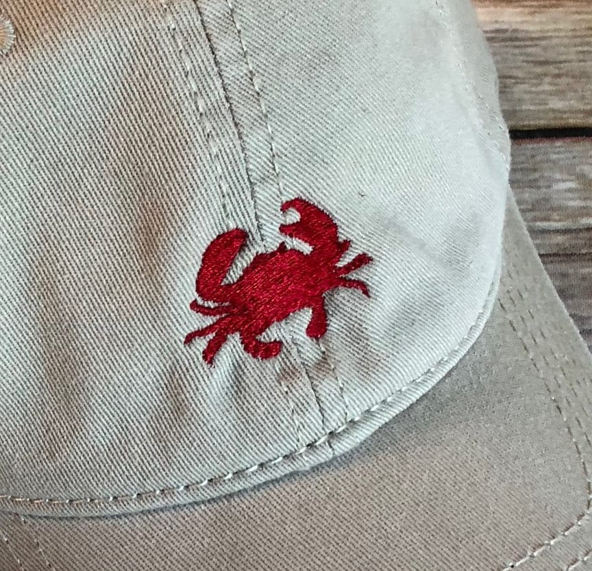Embroidered Crab Baseball Hat: Customizable Cotton Cap - Etsy