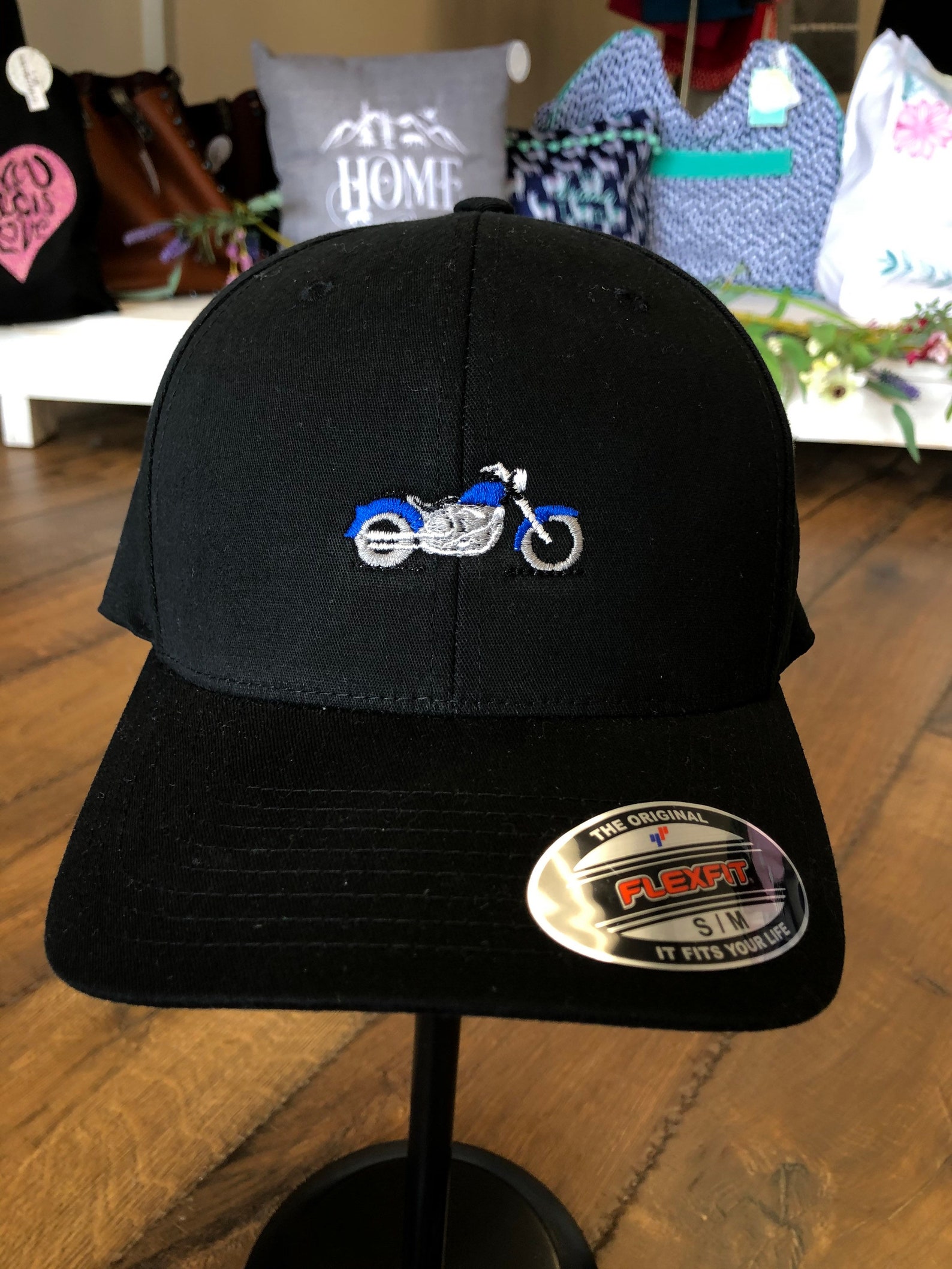 Embroidered Motorcycle Baseball Cap | Etsy